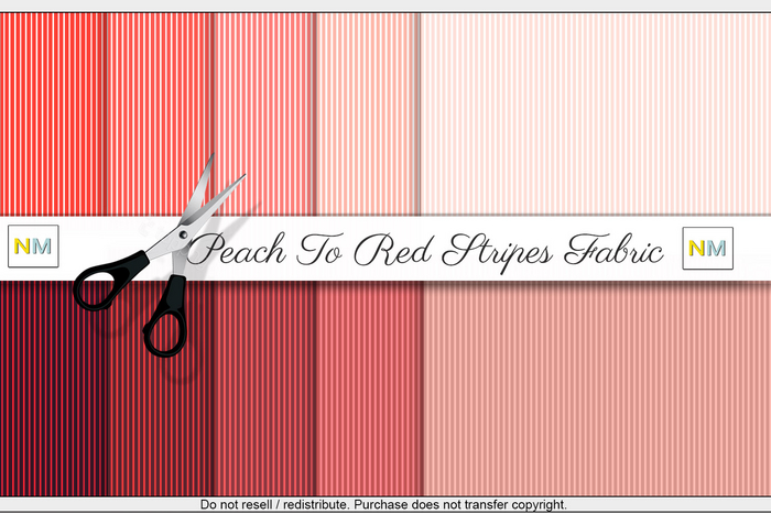Second Life Marketplace - Peach To Red Stripes Basic Fabrics 10 Seamless Textures NM